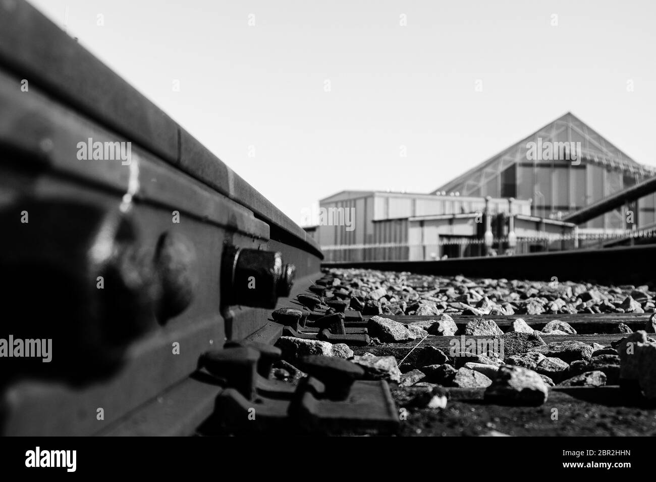 Railroad in a industrial area .Train delivering oil or gas Stock Photo ...