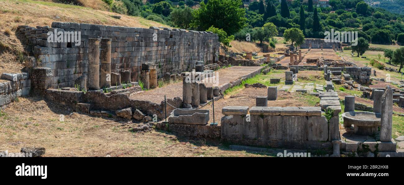 Archaeological site of Ancient Messene , Ruins of the Stadion , near ...