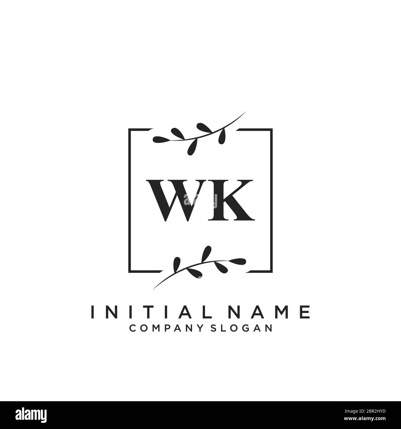 Wk initials logo hi-res stock photography and images - Alamy