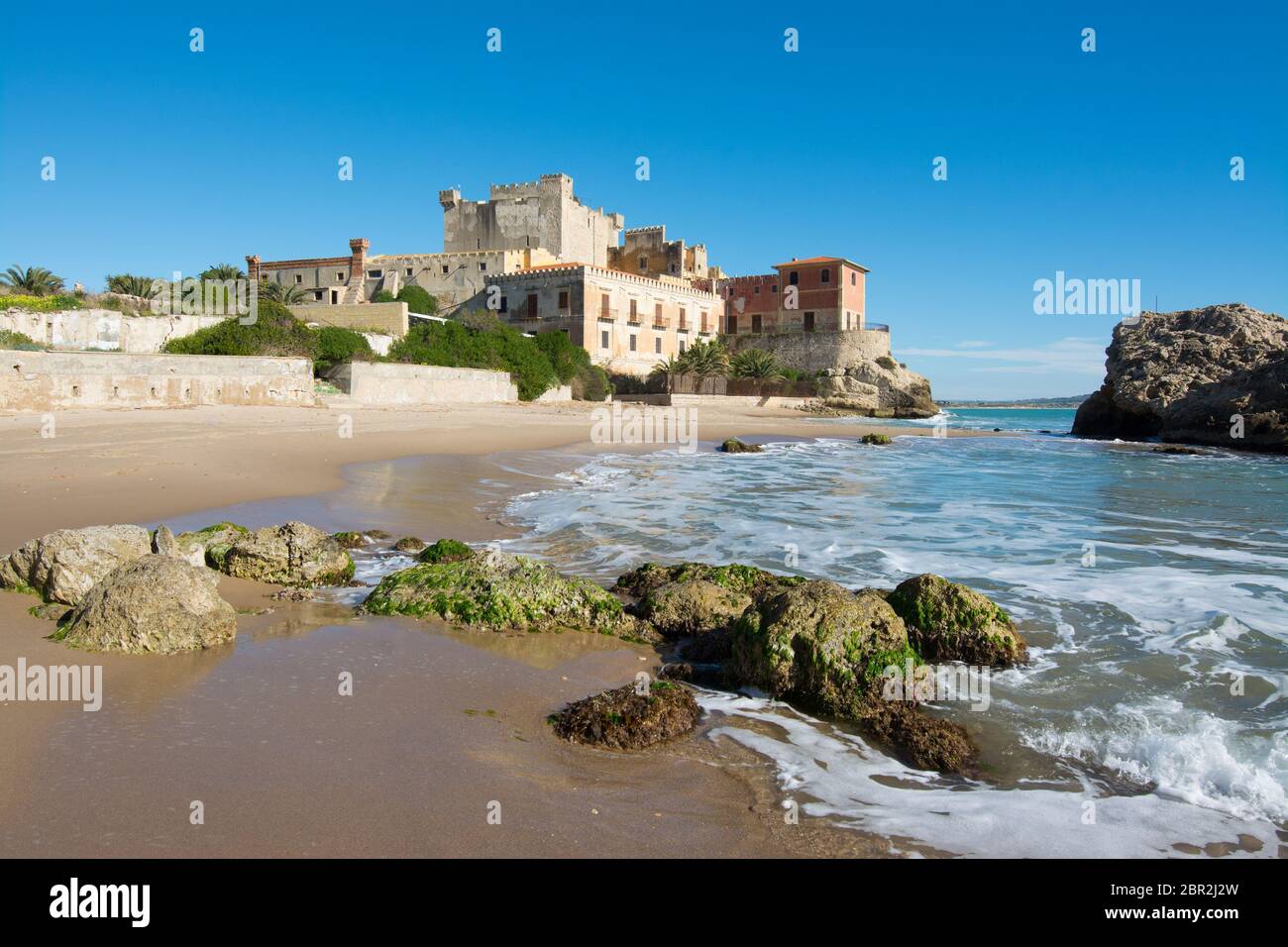 Sicilian castles. Falconara Castle, Sutera Stock Photo - Alamy