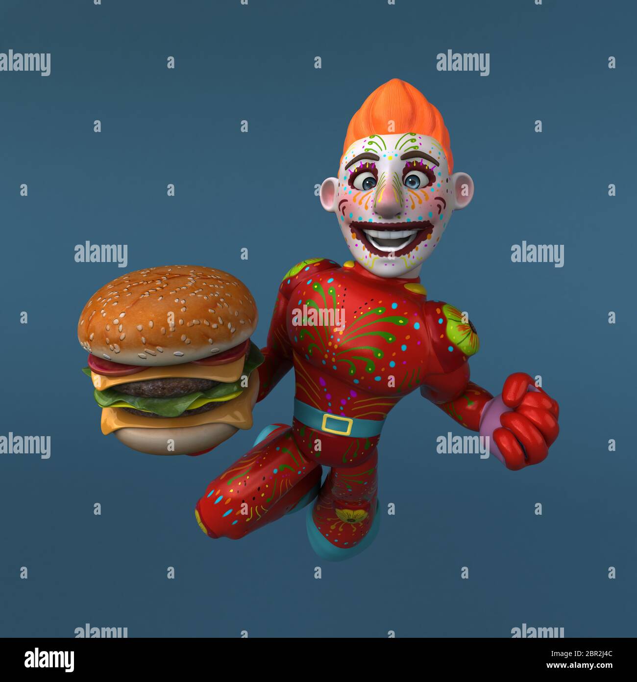 Mexican hero - 3D Illustration Stock Photo - Alamy