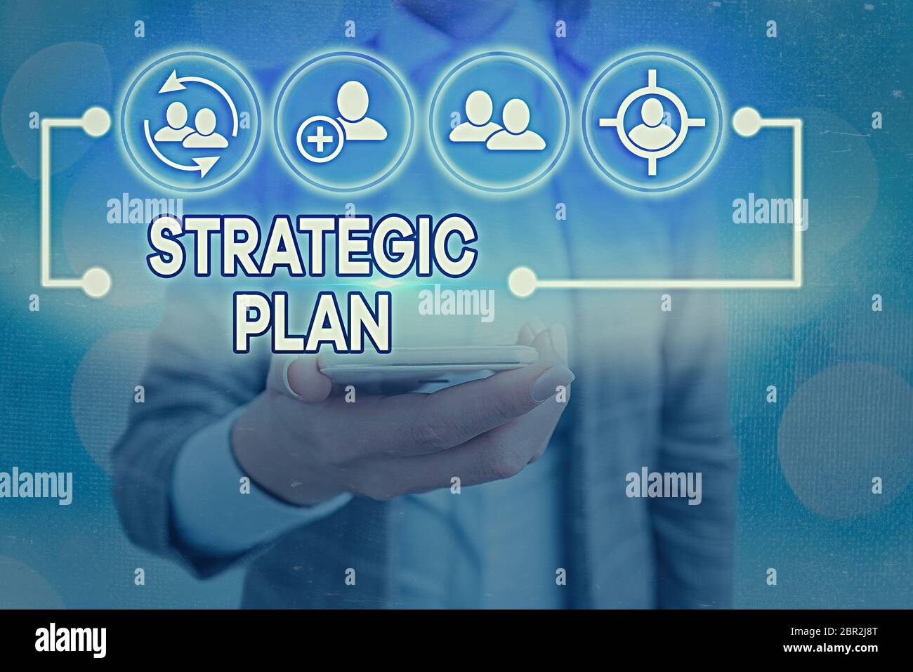 Text sign showing Strategic Plan. Business photo showcasing a ...