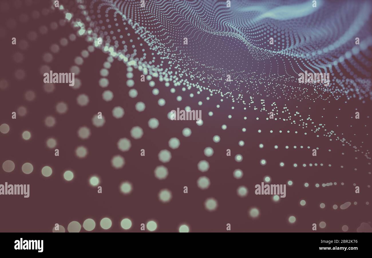 Abstract polygonal space low poly dark background with connecting dots and lines. Connection ...