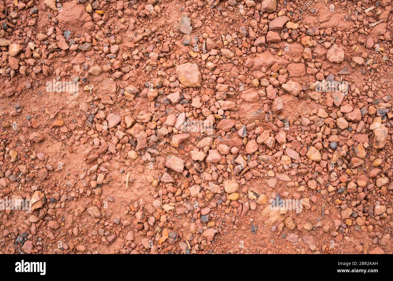 Red Brown Gravel or Soil Texture Background for Design. Real gravel ...