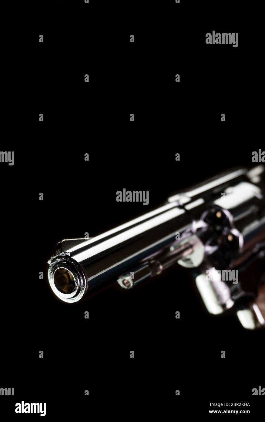 Stainless Gun or Shooter on Black Background Book Cover Portrait Style ...