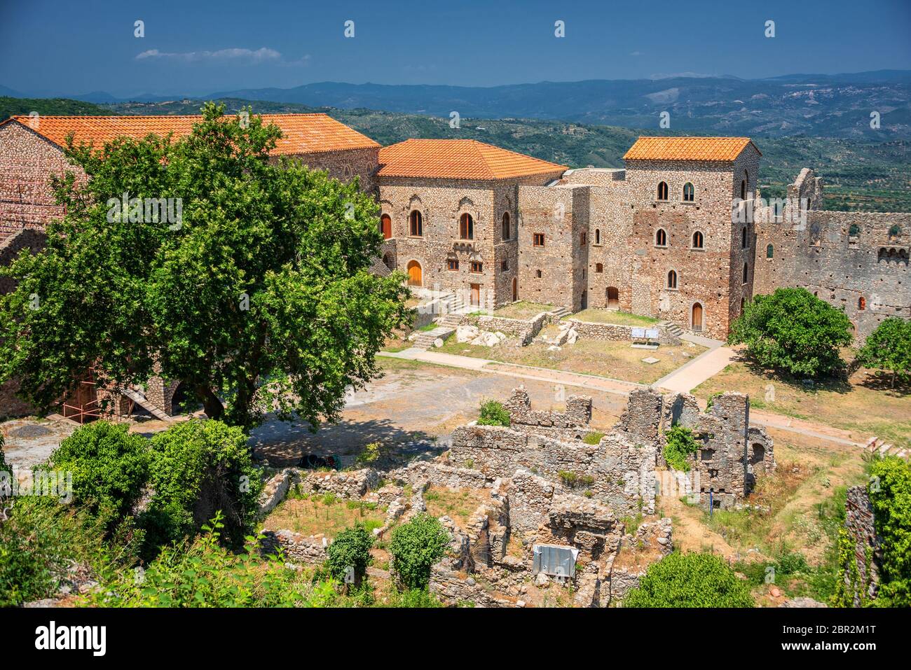 Mystras, Greece. The Despot's Palace, an ancient resident of the ...