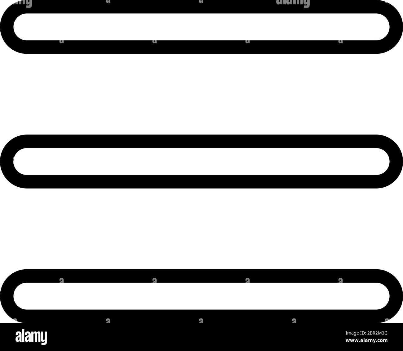 Menu ui icons set Black and White Stock Photos & Images - Alamy