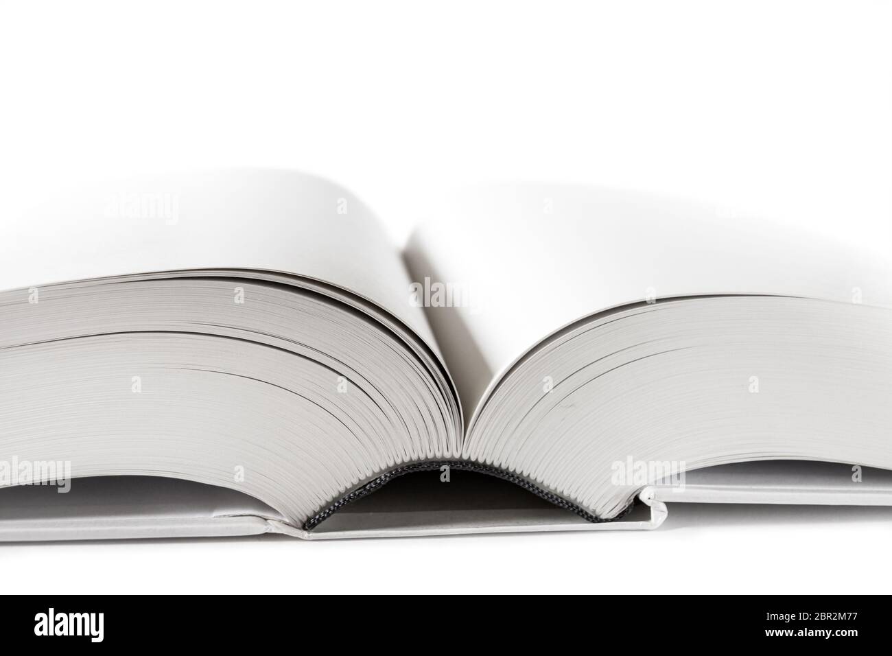 Open blank dictionary, book mockup on white background Stock Photo - Alamy