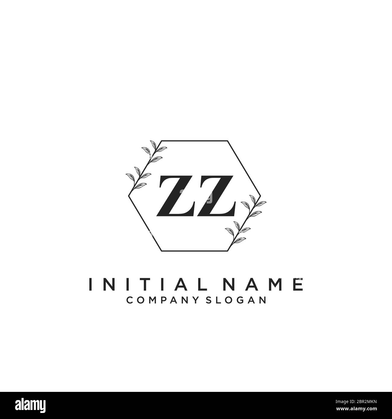 Zz monogram vector vectors hi-res stock photography and images - Alamy