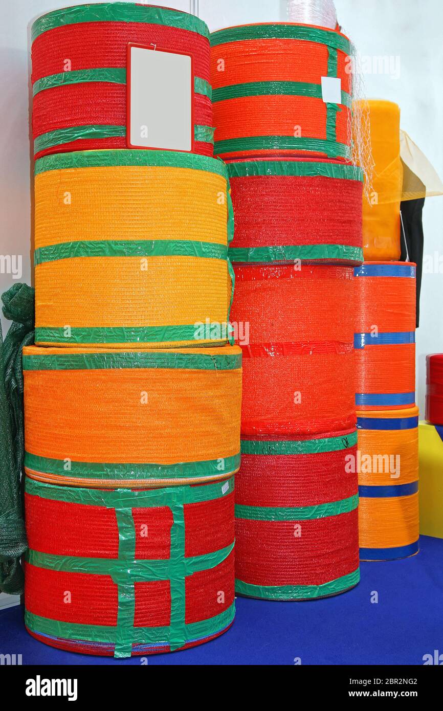 Packaging Knitted Net Rolls for Fruits and Vegetables Stock Photo - Alamy
