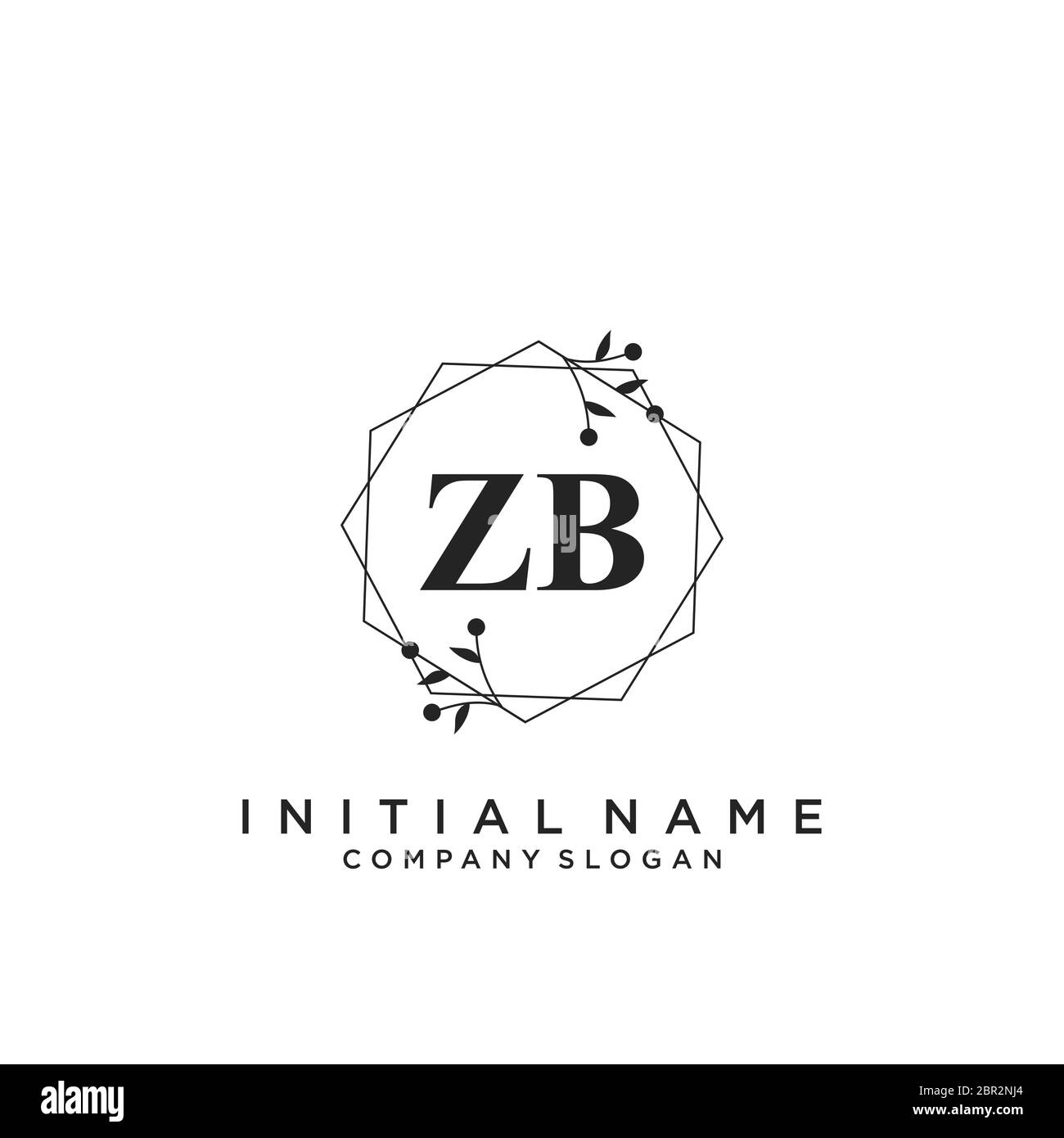 Zb Initial Logo High Resolution Stock Photography and Images - Alamy