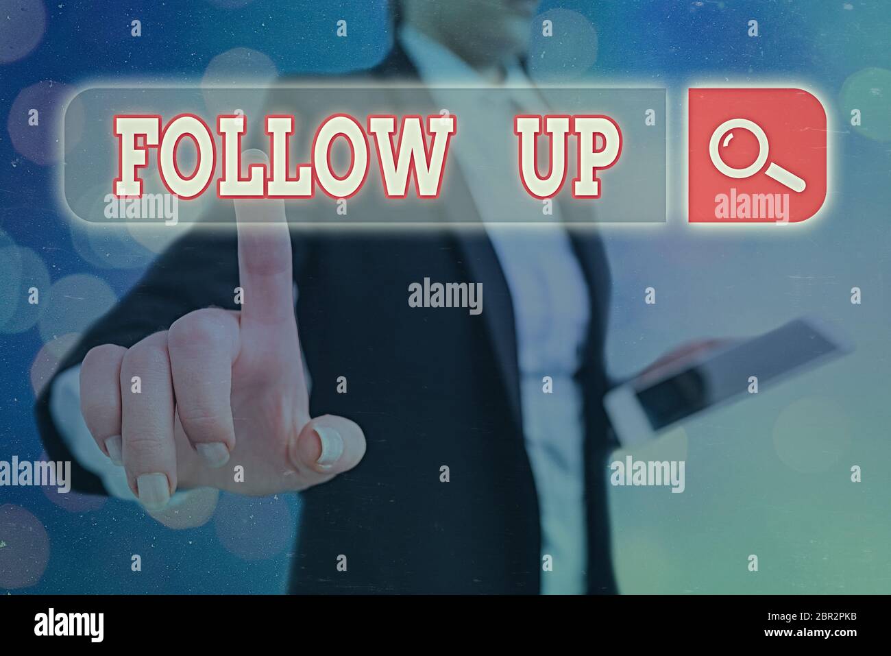 Conceptual hand writing showing Follow Up. Concept meaning a ...