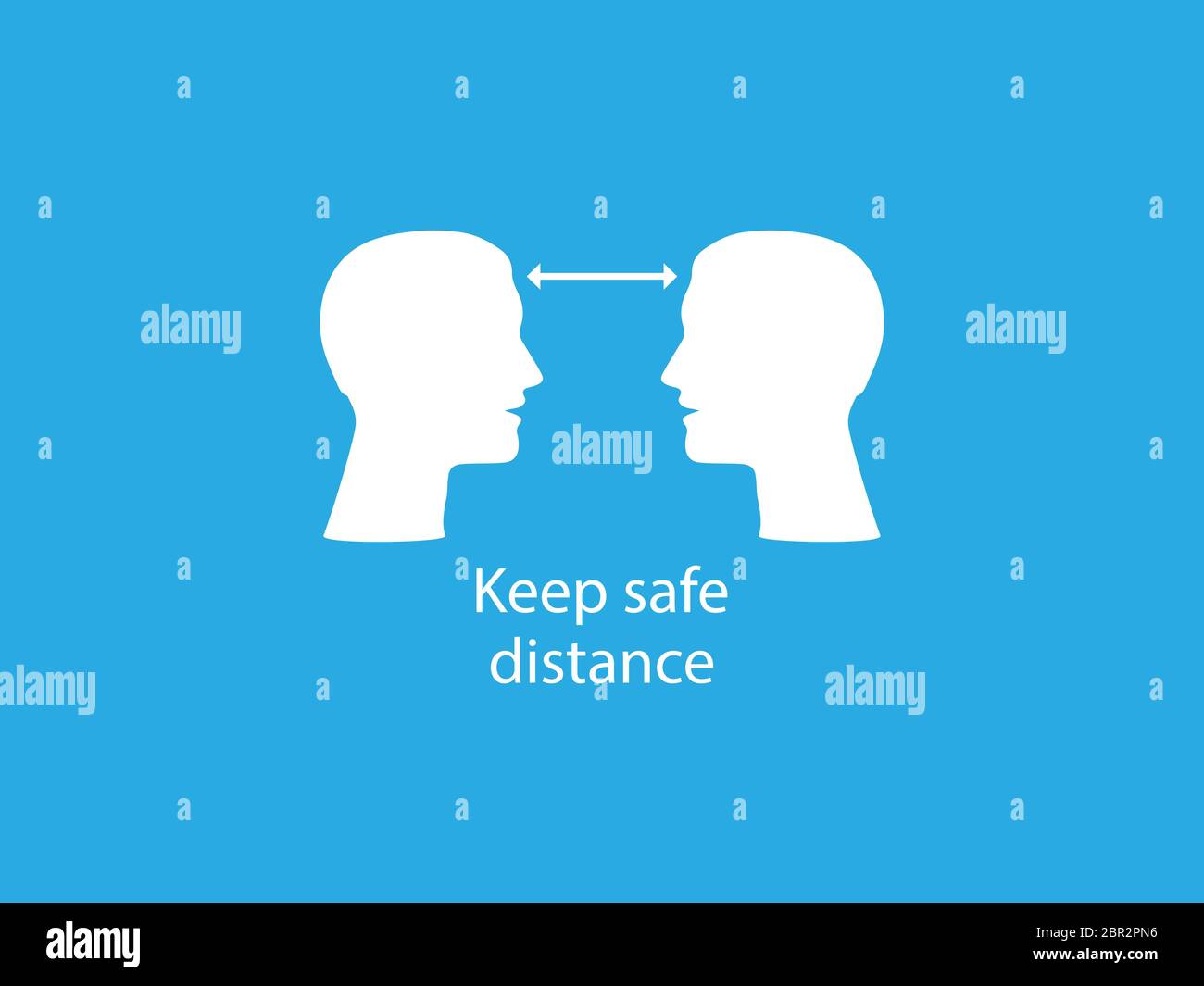 Keep safe distance icon. Vector illustration, flat design Stock Vector ...