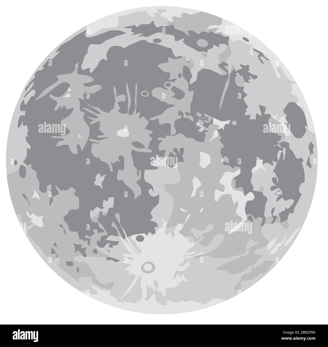 moon full sky grey satellite illustration Stock Photo - Alamy
