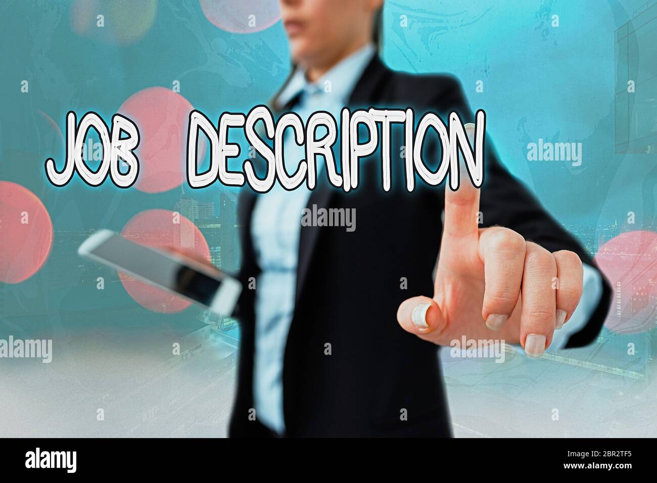 Writing note showing Job Description. Business concept for a formal ...