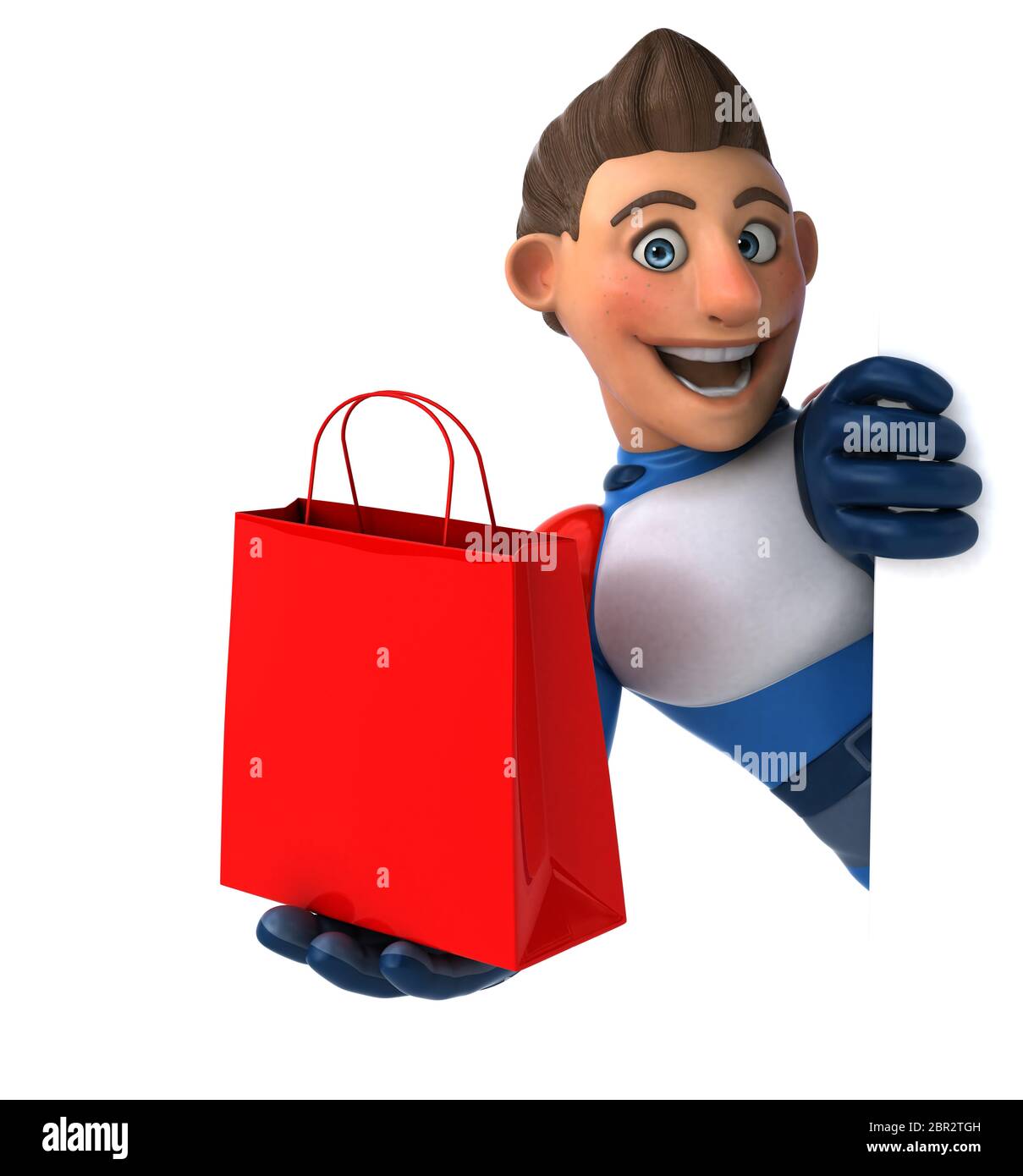 Super modern superhero - 3D Illustration Stock Photo - Alamy