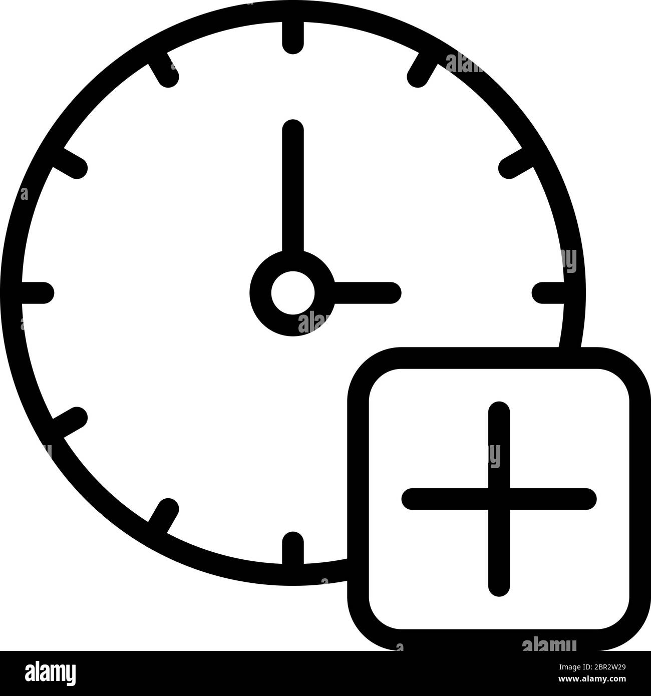 Add Clock Icon Stock Vector Image & Art - Alamy