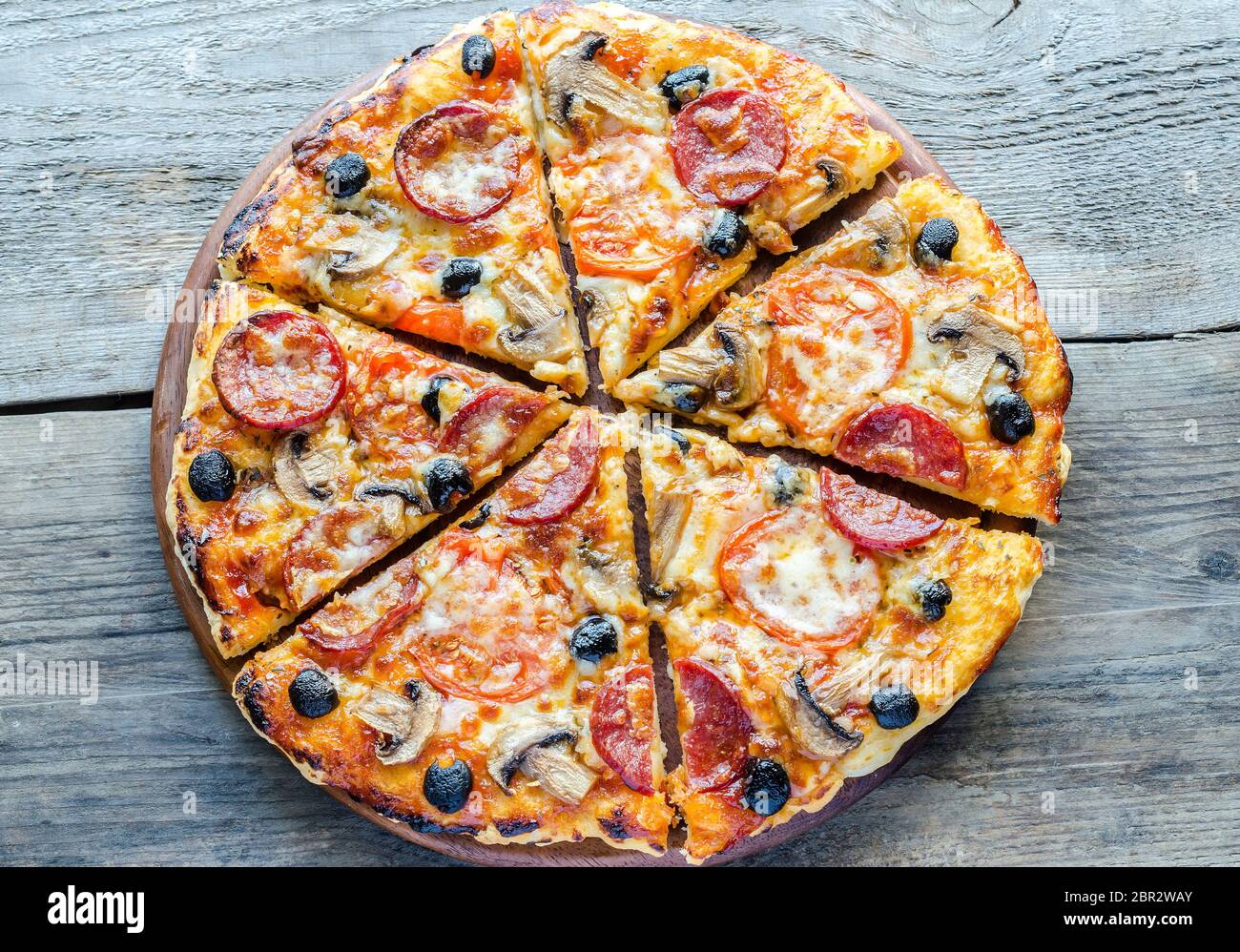 Homemade Regina pizza Stock Photo - Alamy
