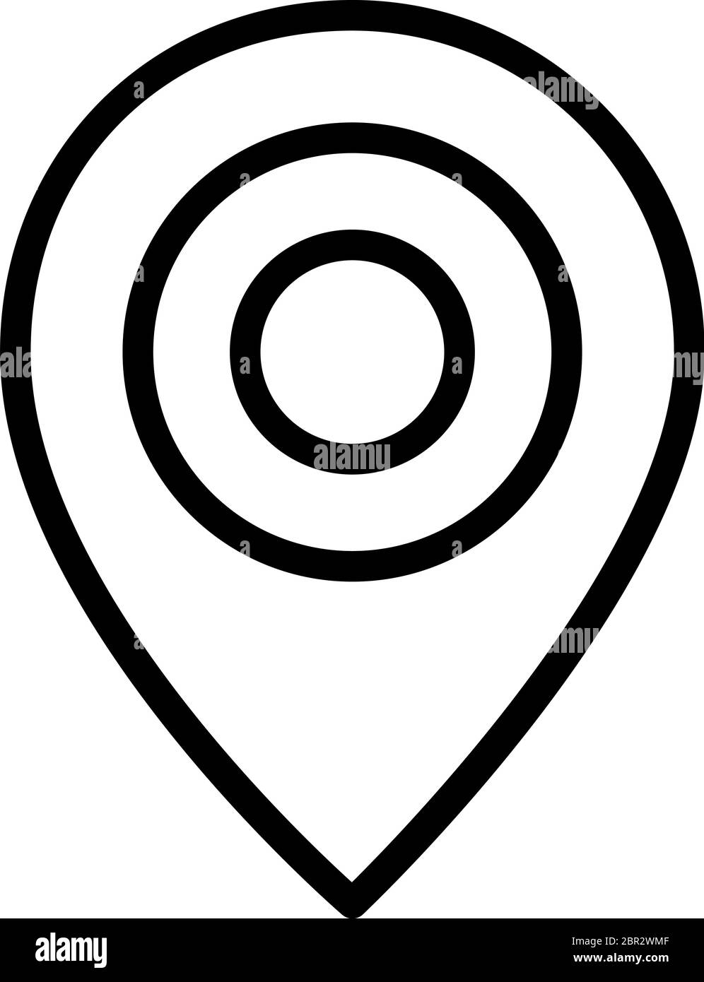 Maps and location icon Black and White Stock Photos & Images - Alamy