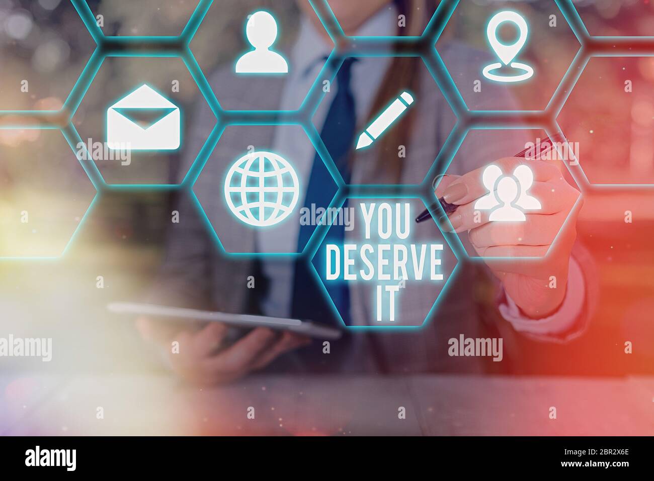 Conceptual hand writing showing You Deserve It. Concept meaning should ...