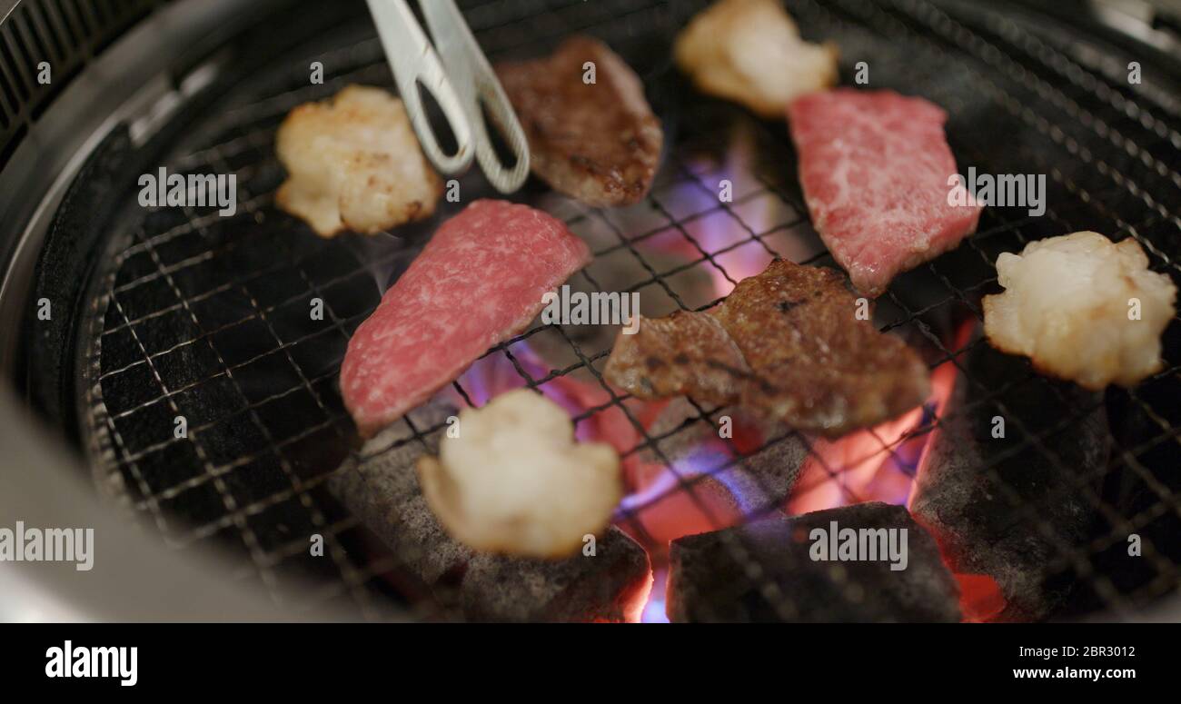 Japanese barbecue with beef Stock Photo - Alamy
