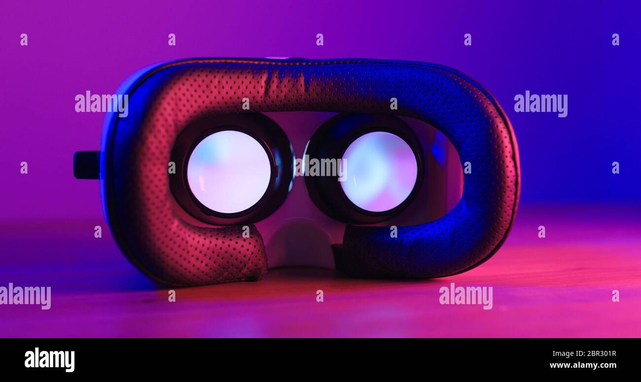 VR device pink and purple light Stock Photo - Alamy