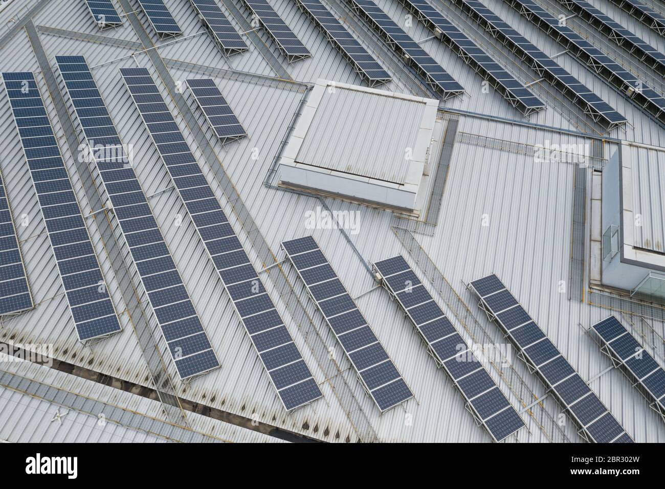 Top view of Solar panel Stock Photo - Alamy