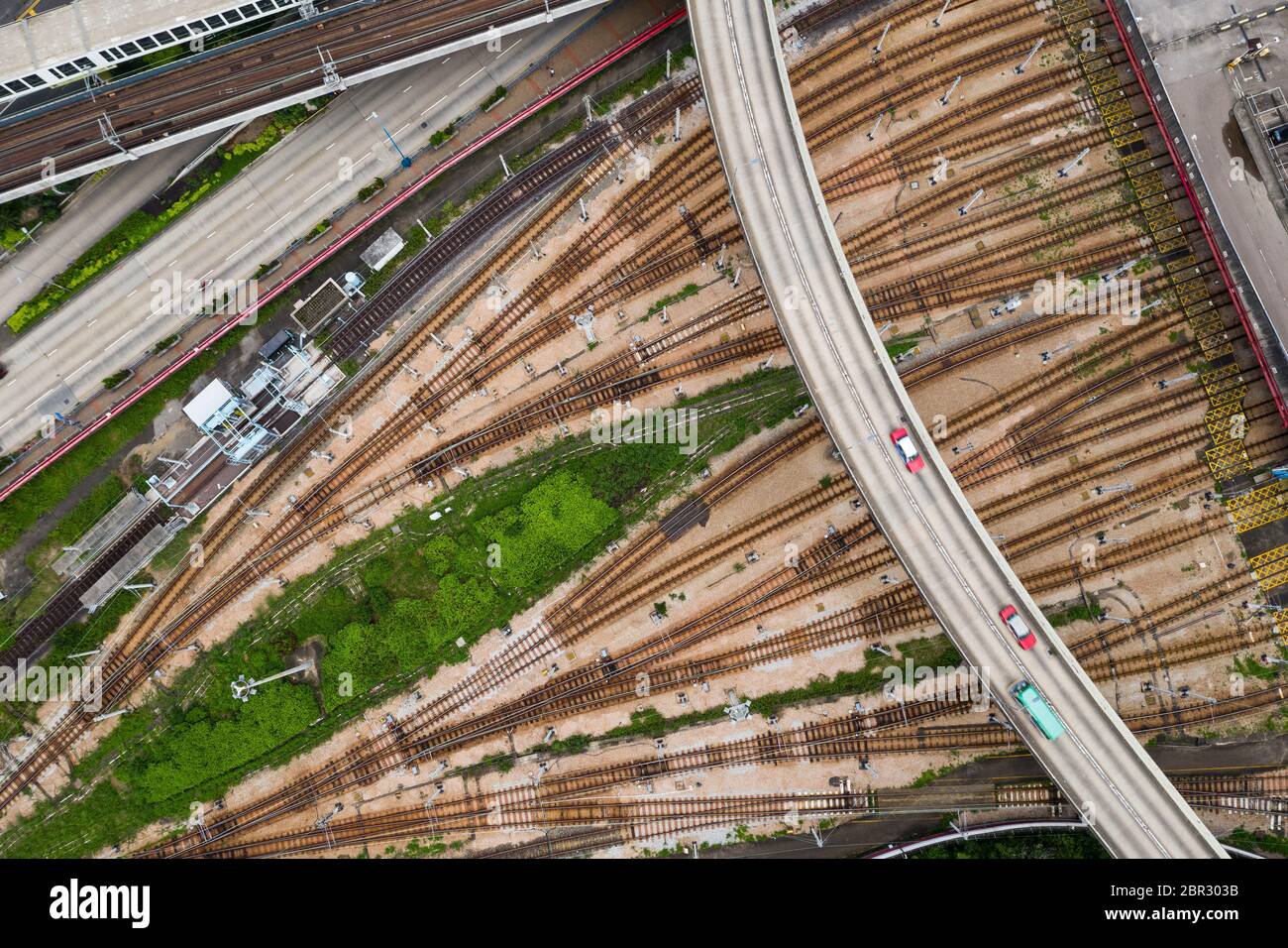 Rail track top down hi-res stock photography and images - Alamy