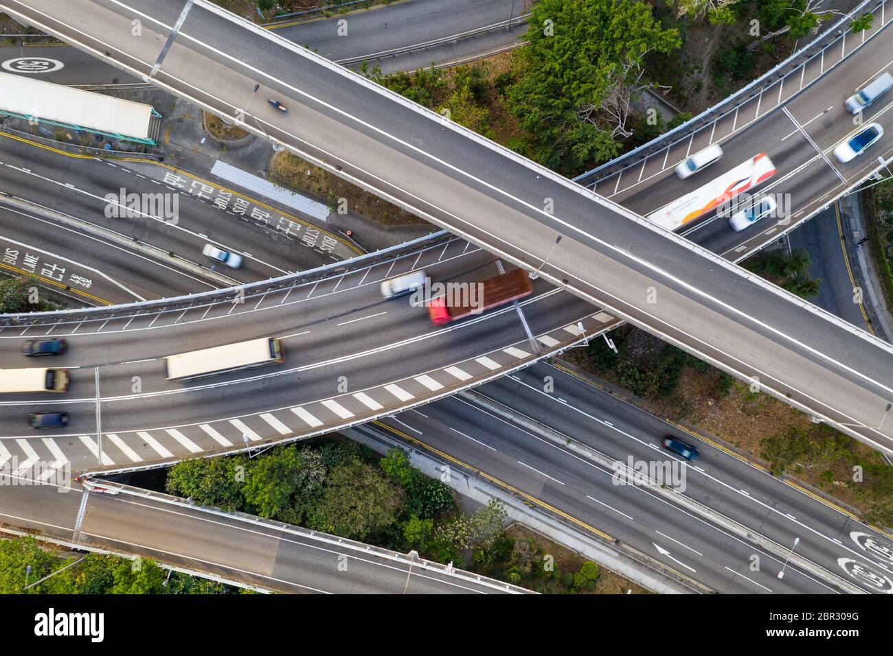 Top down view of the traffic Stock Photo - Alamy