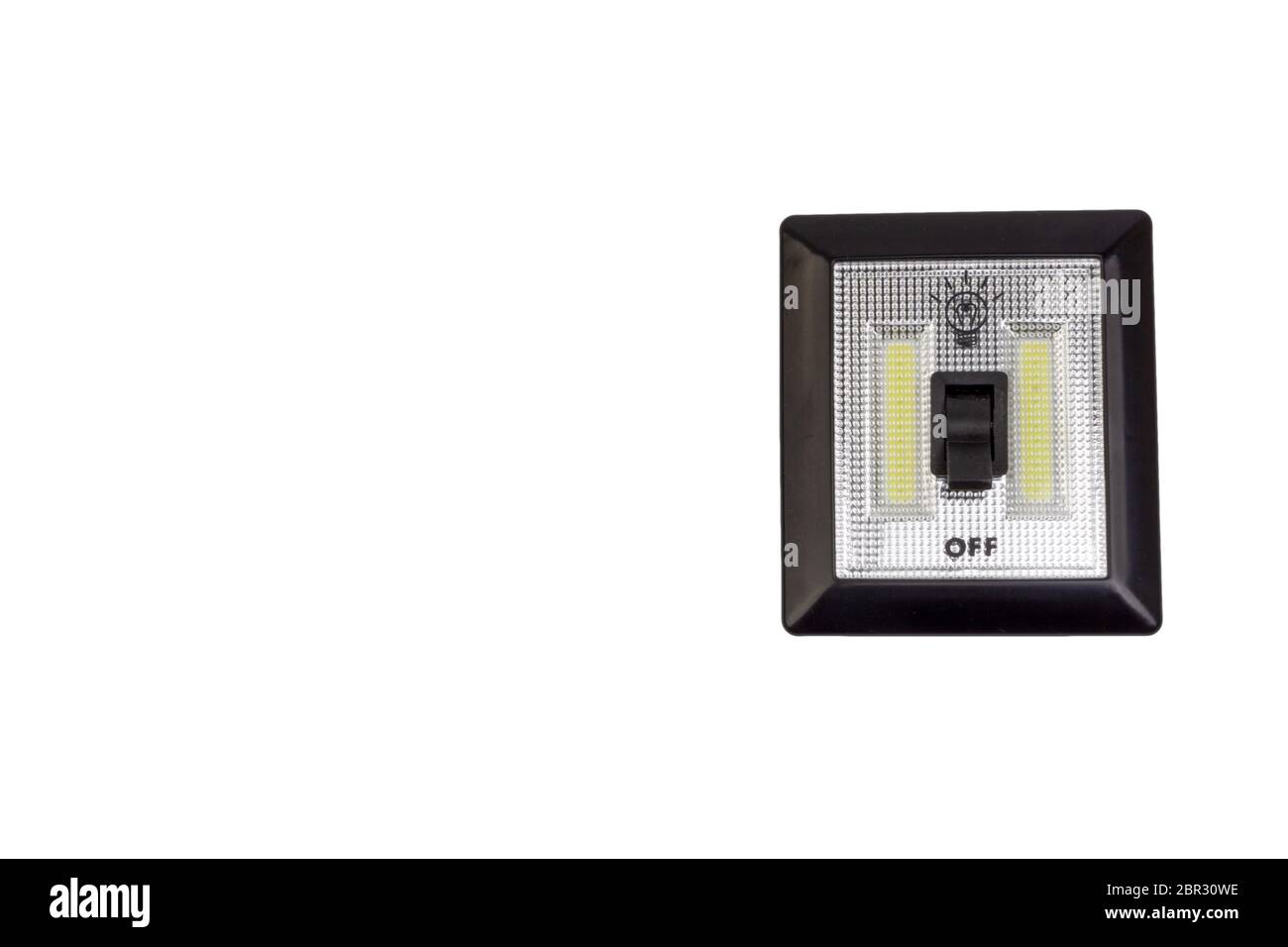 LED Light switch or Magnetic LED switch isolated on white background ...