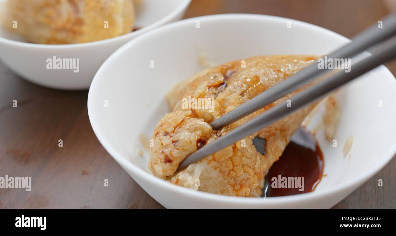 Steamed sticky rice dumpling Stock Photo - Alamy
