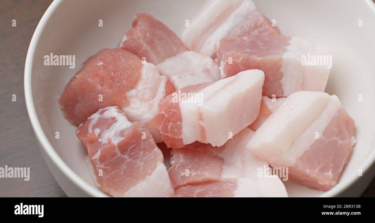 Fresh raw pork belly Stock Photo - Alamy