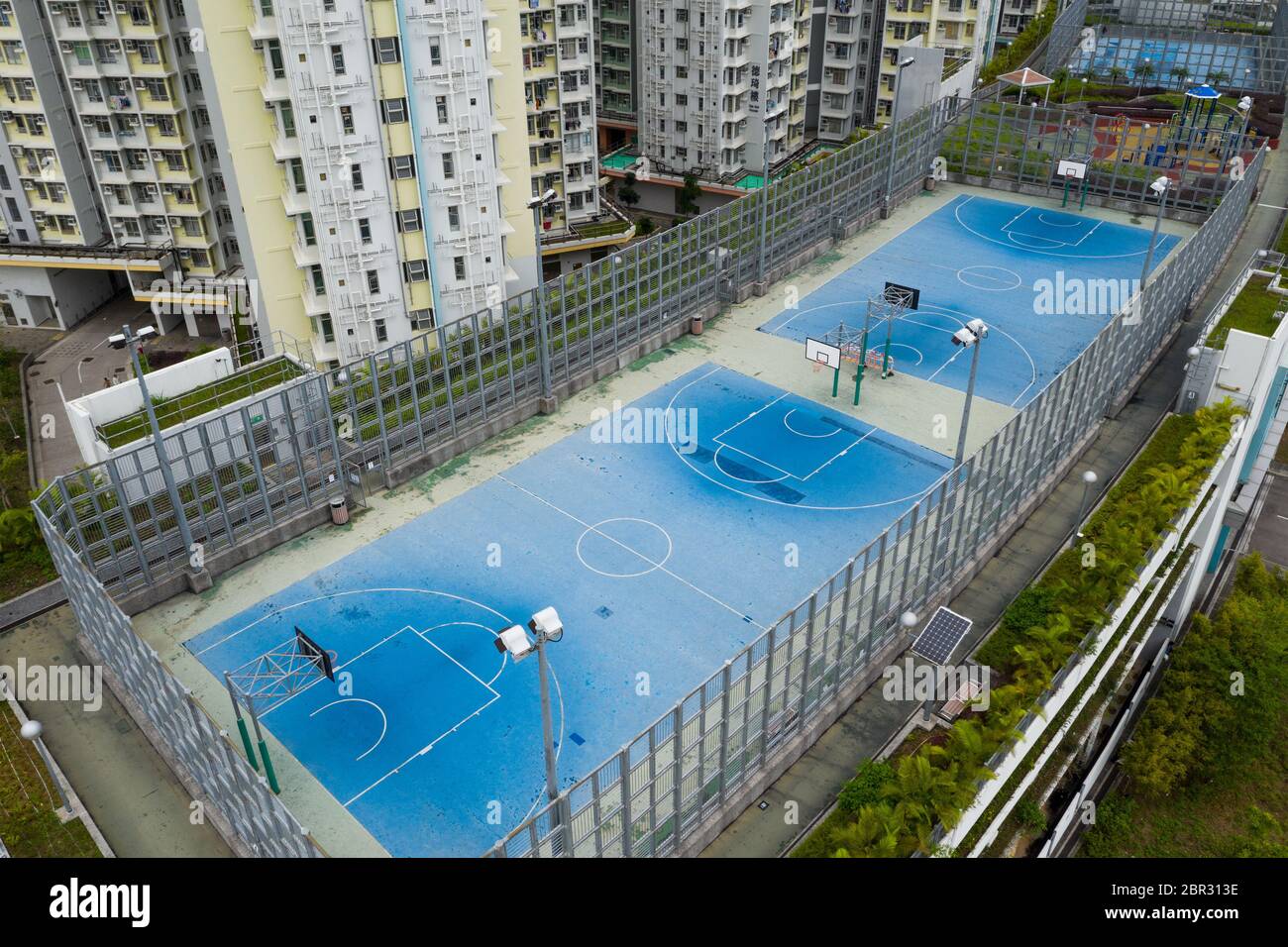 Top view of basketball court Stock Photo - Alamy