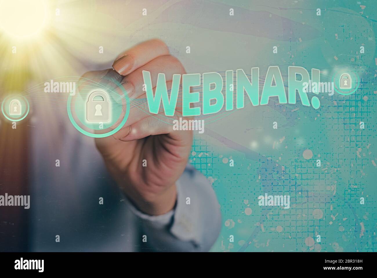 Conceptual hand writing showing Webinar. Concept meaning a seminar or ...