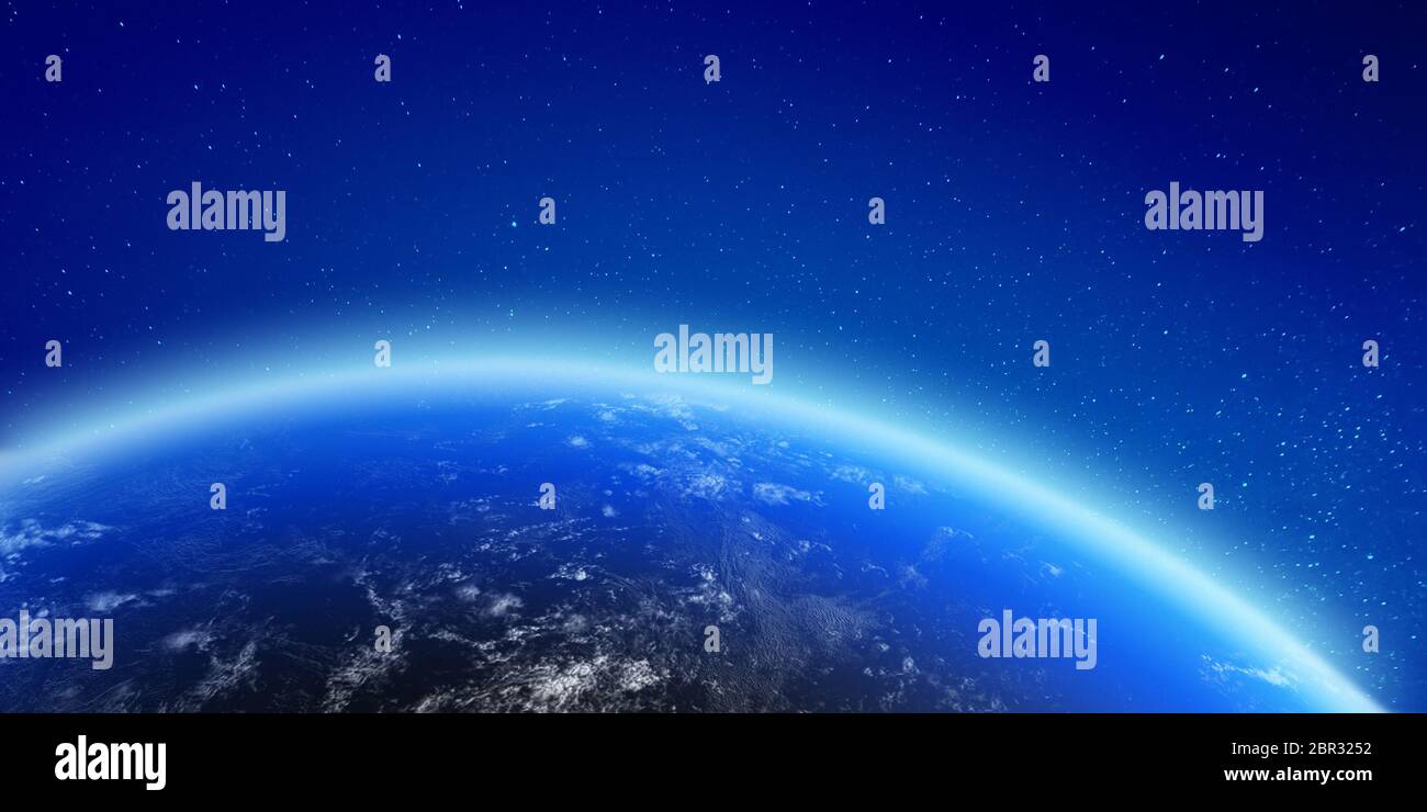 Planet Earth glow light horizon. Elements of this image furnished by ...