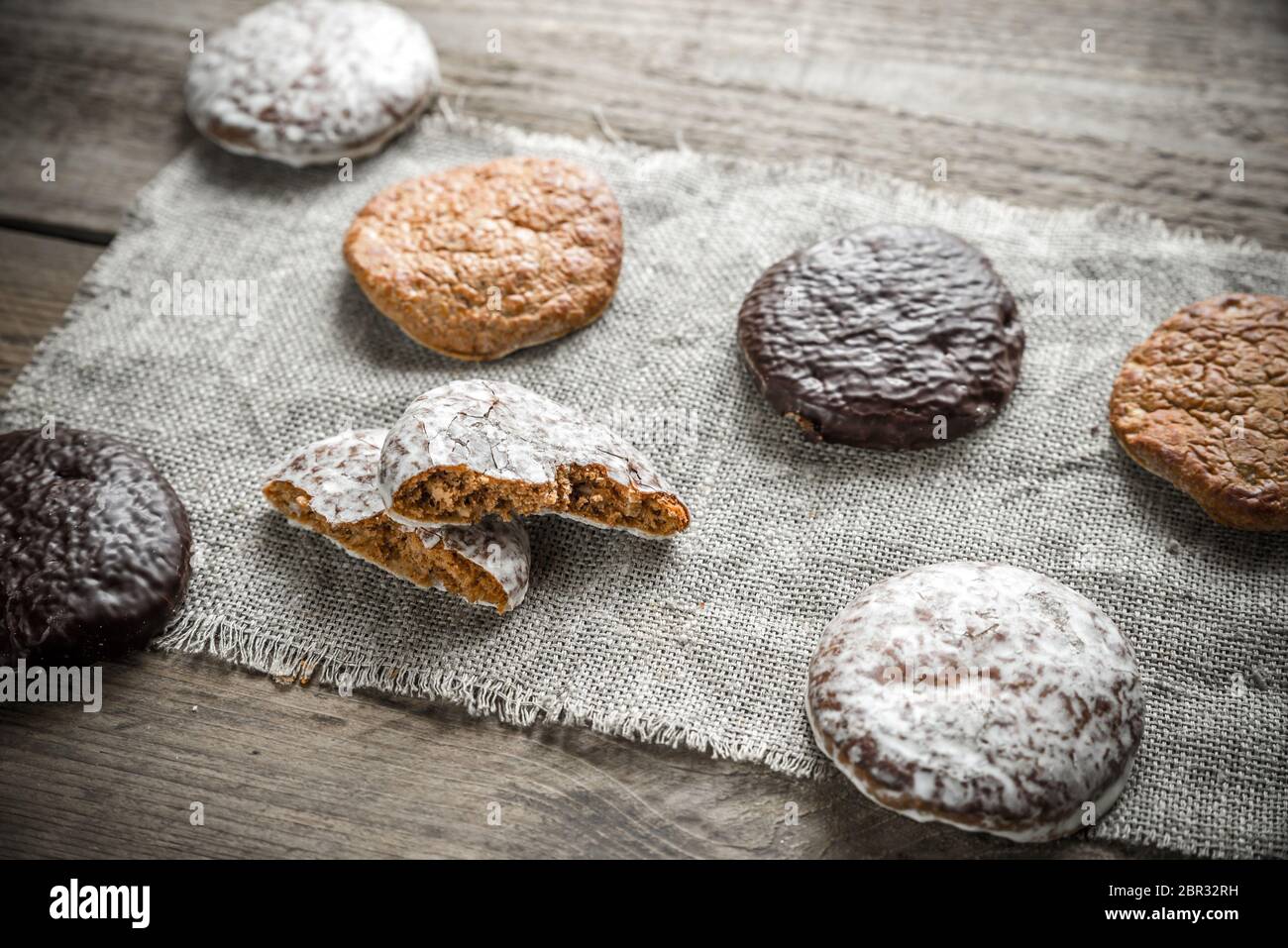 Glazed gingerbread cakes Stock Photo - Alamy