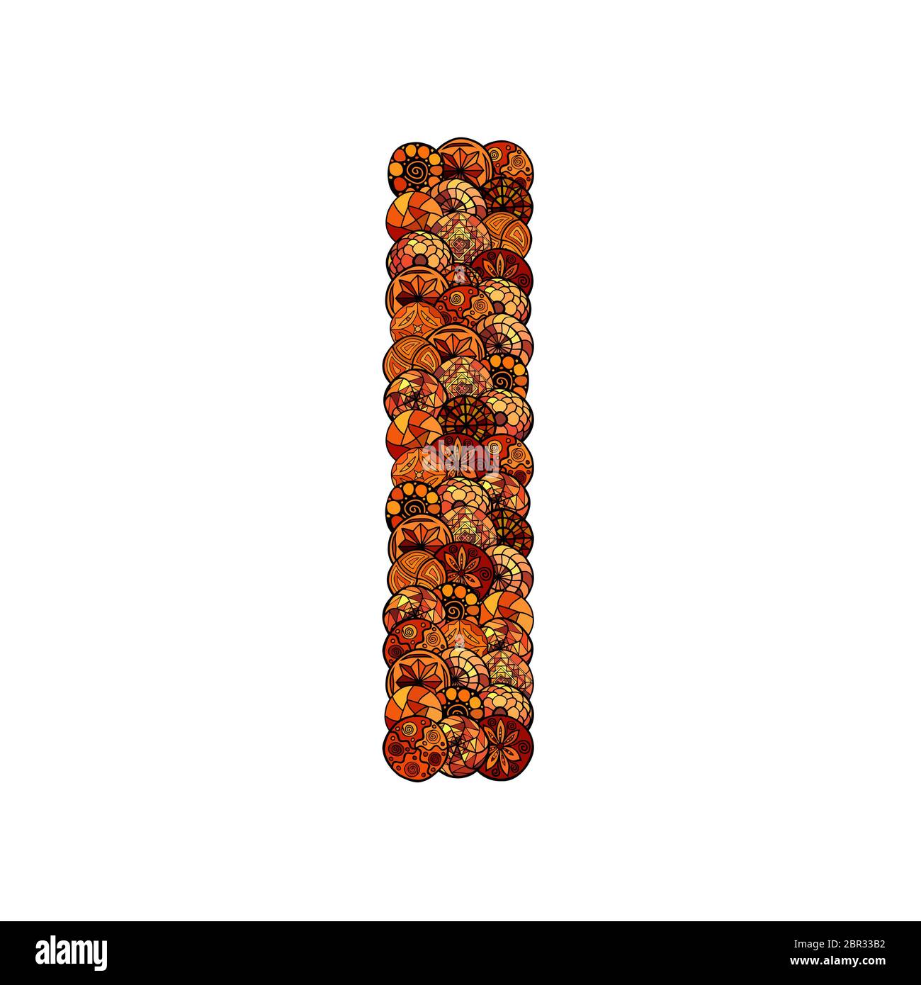 abstract font, made of ethnic elements - letter i Stock Photo - Alamy