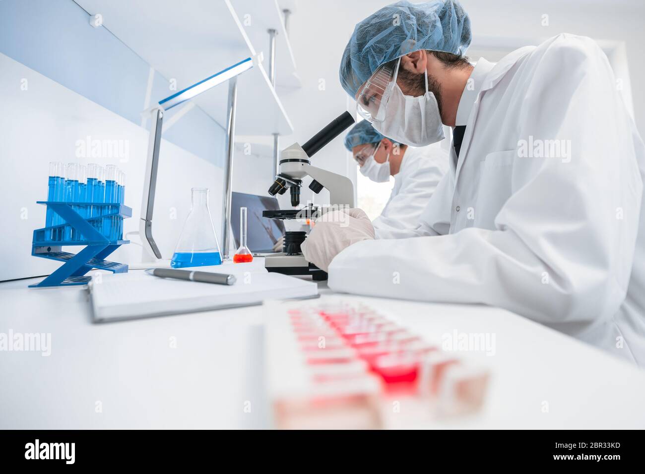 Blood group test microscope hi-res stock photography and images - Alamy