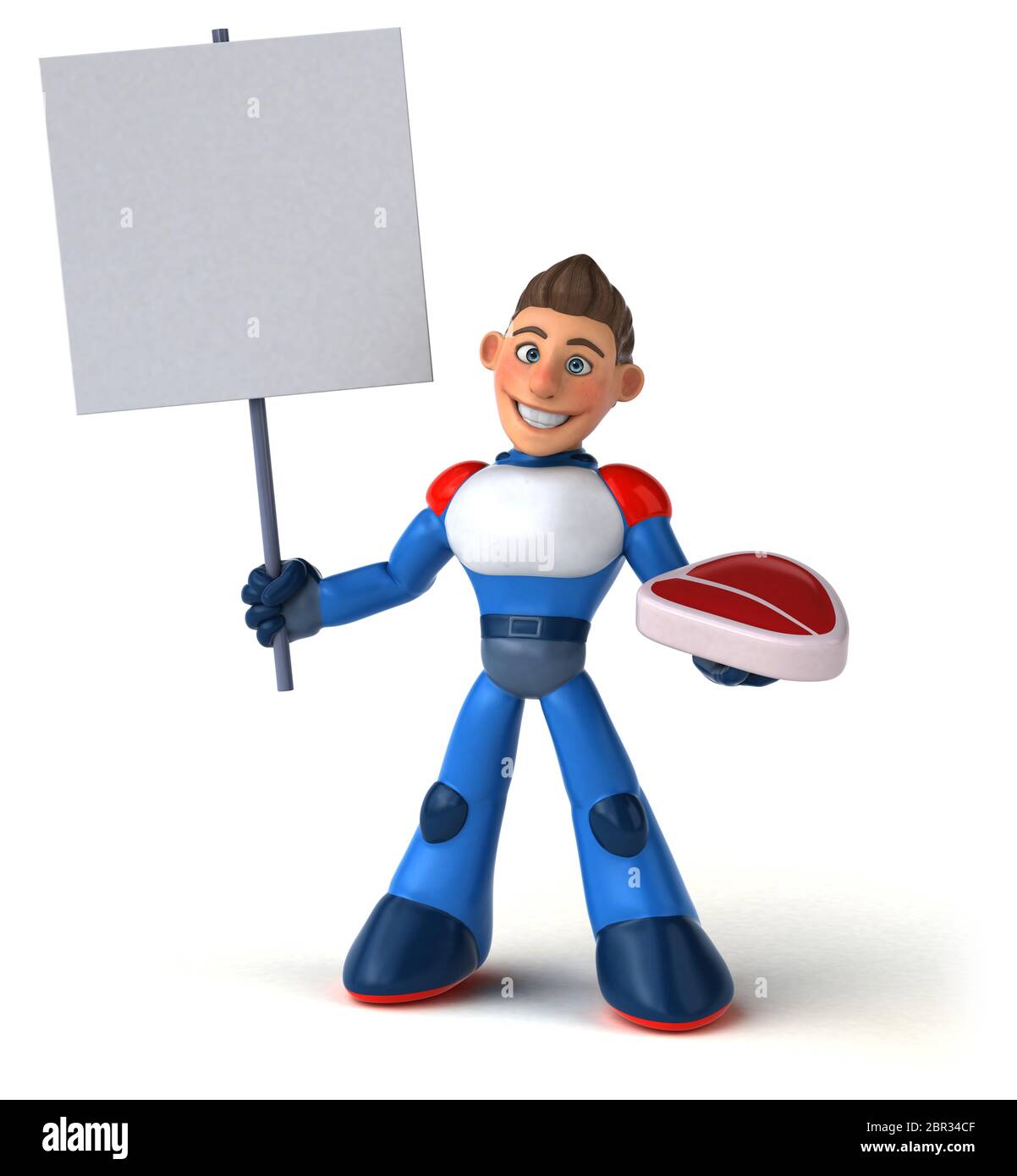 Super modern superhero - 3D Illustration Stock Photo - Alamy