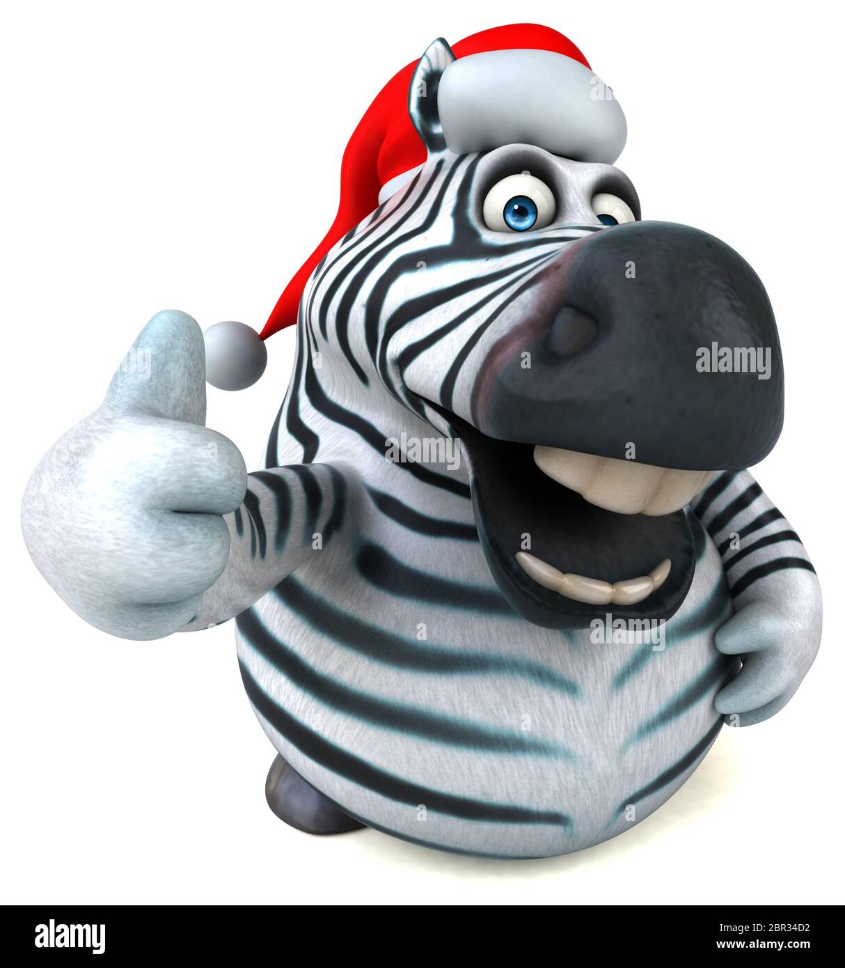 Fun zebra - 3D Illustration Stock Photo - Alamy