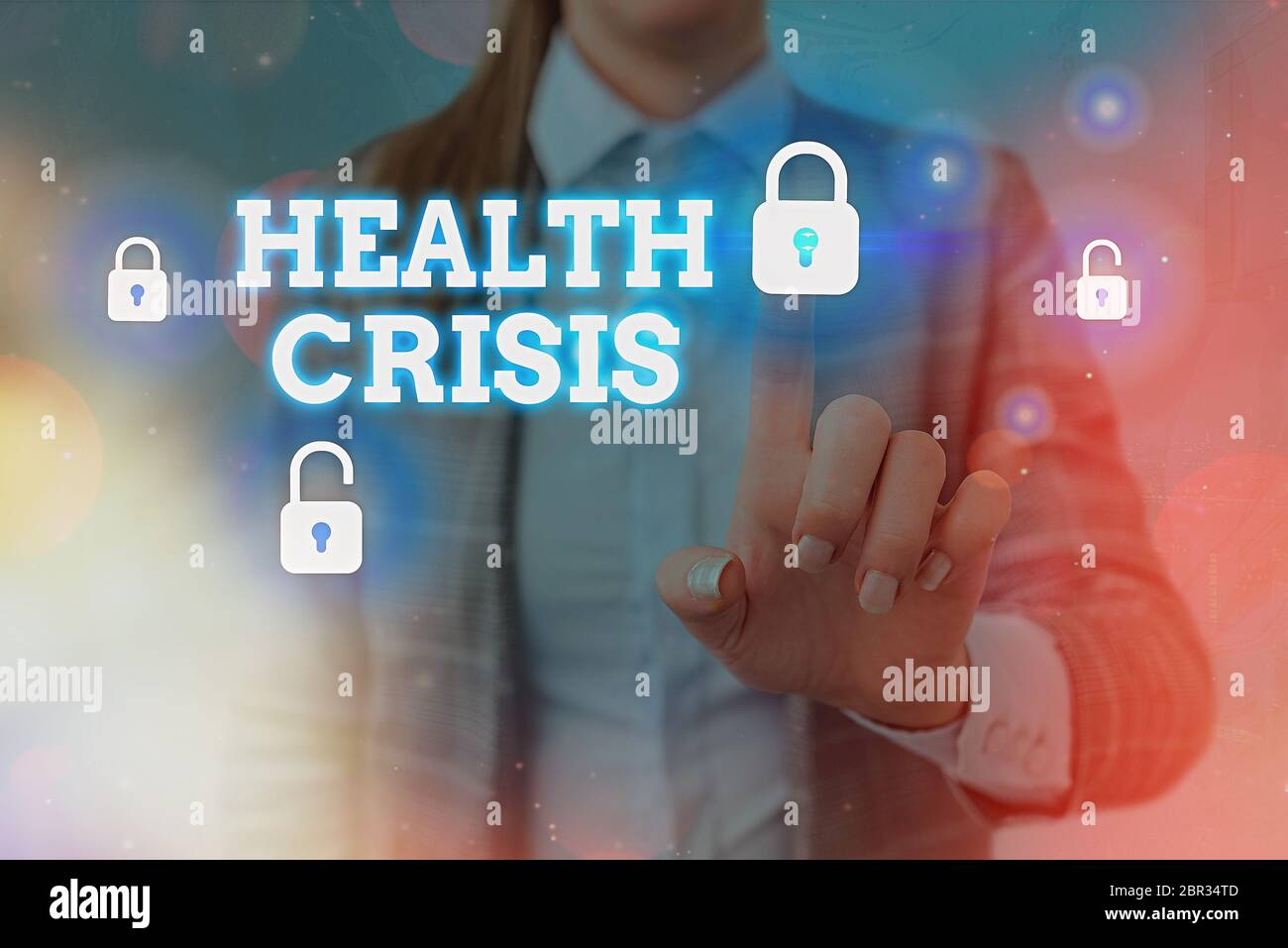 Handwriting text writing Health Crisis. Conceptual photo fitness ...