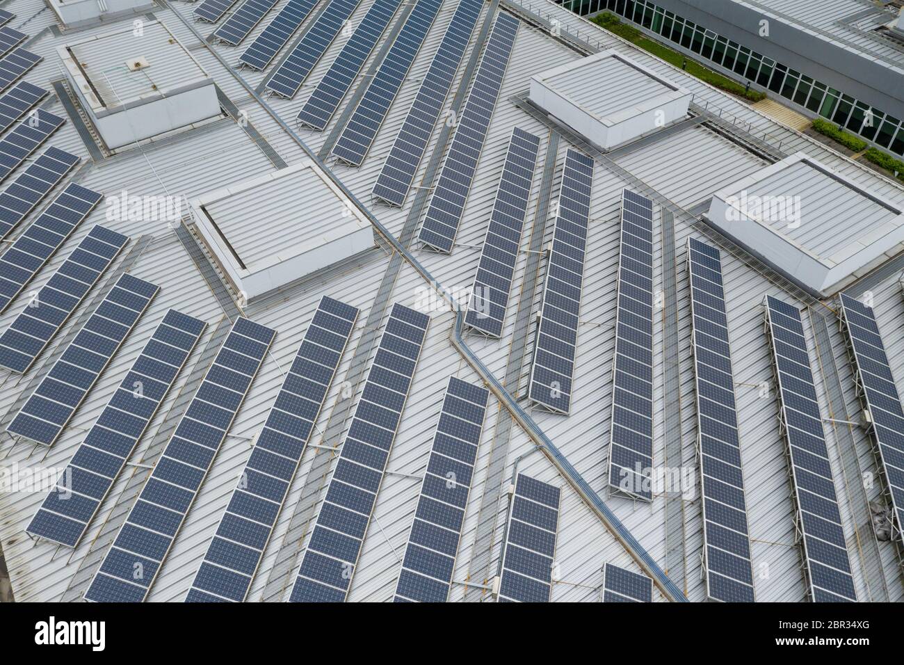 Top view of Solar panel Stock Photo - Alamy