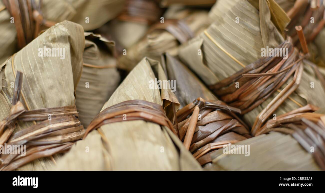 Sticky rice bamboo dumpling Stock Photo - Alamy