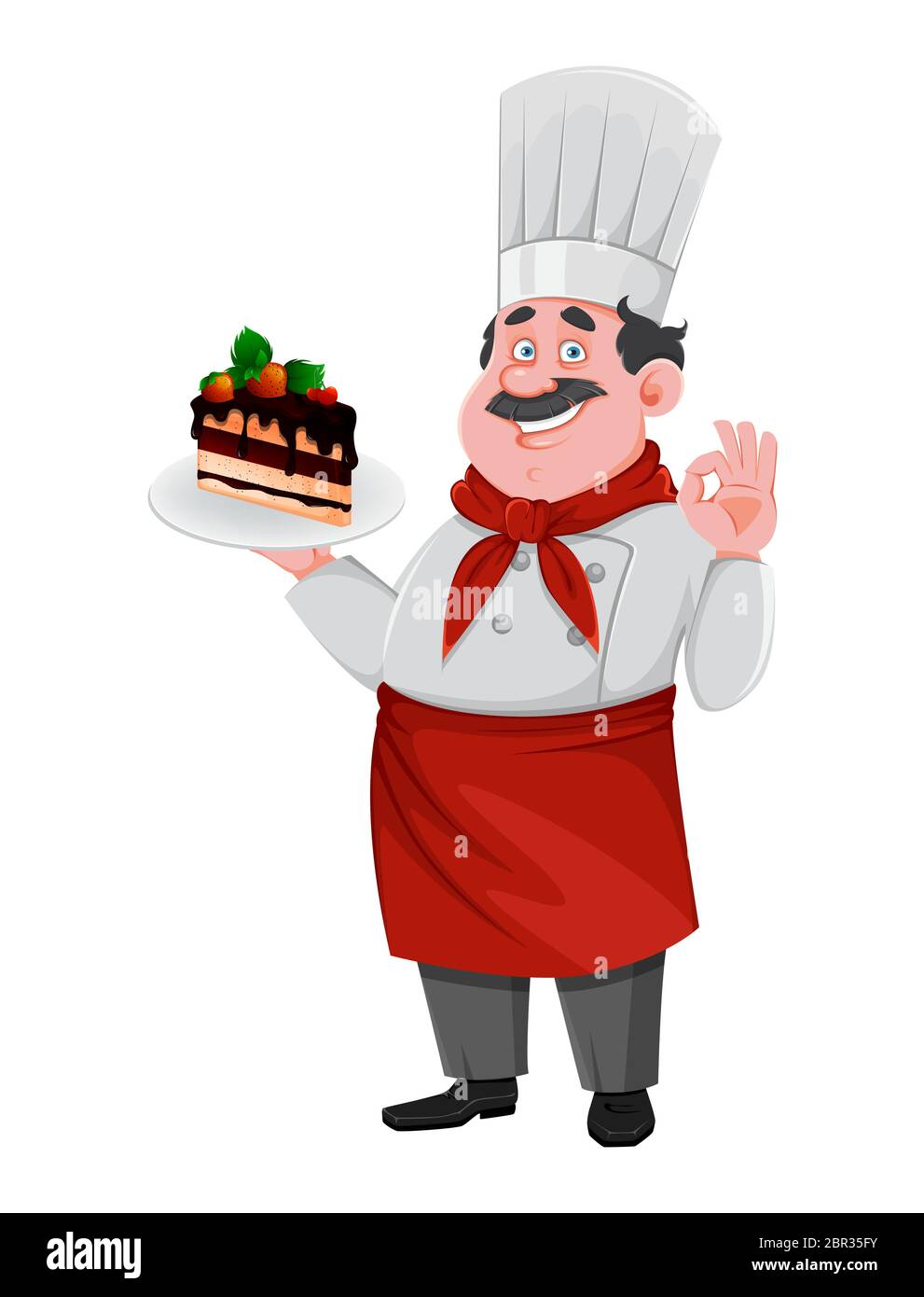Preparing a cake Stock Vector Images - Alamy