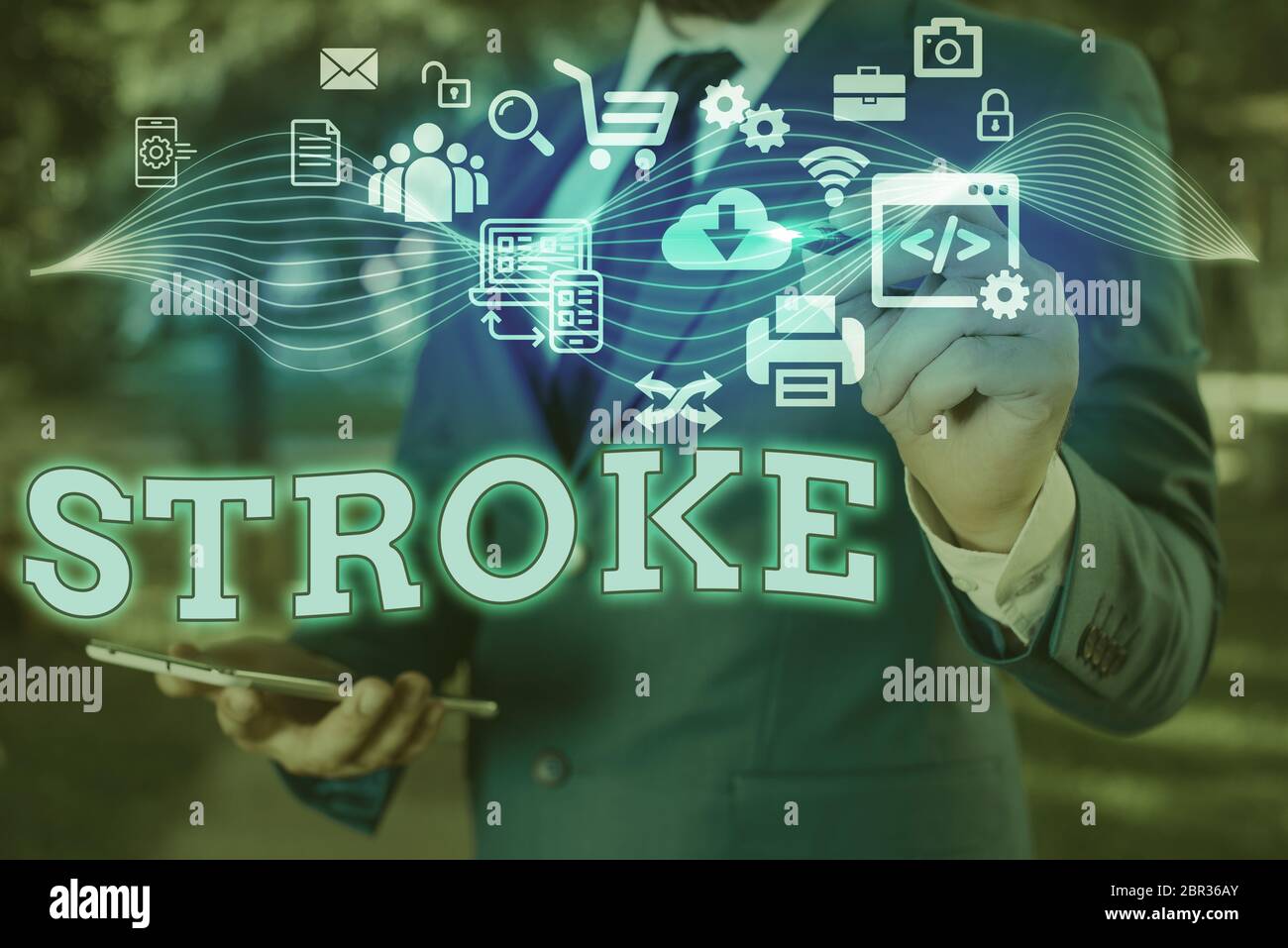 Conceptual hand writing showing Stroke. Concept meaning Patients losing ...