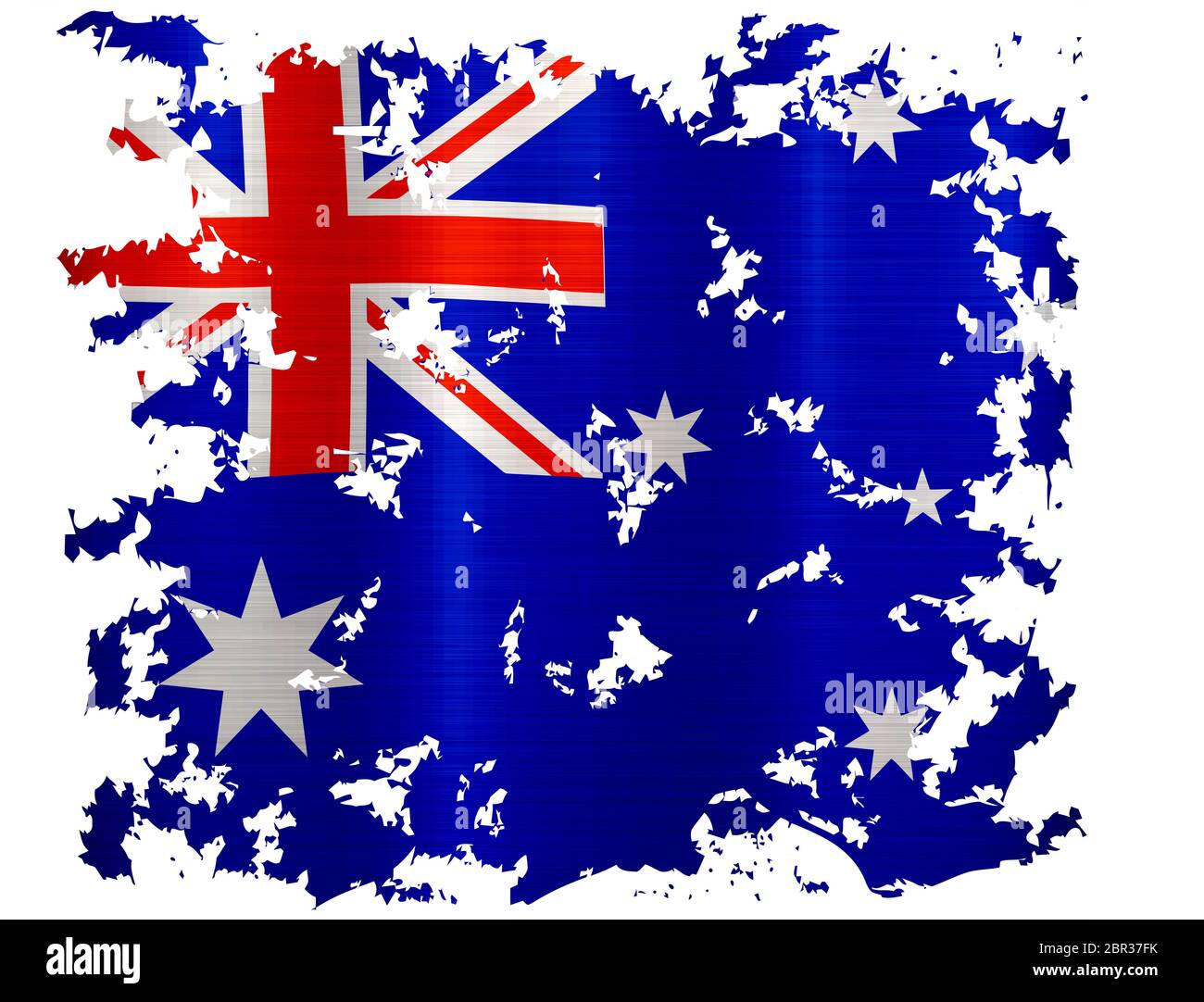 Australia Flag metallic texture grunge illustration culture Stock Photo ...