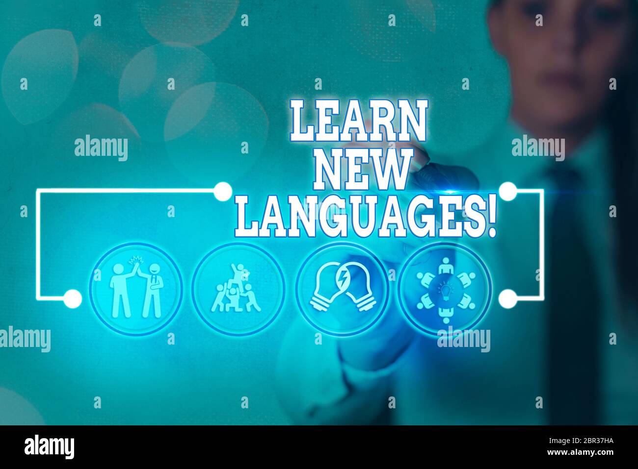 Writing note showing Learn New Languages. Business concept for ...