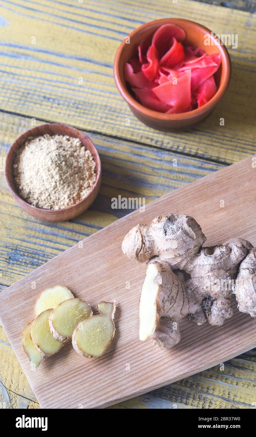 Variety of ginger products Stock Photo - Alamy