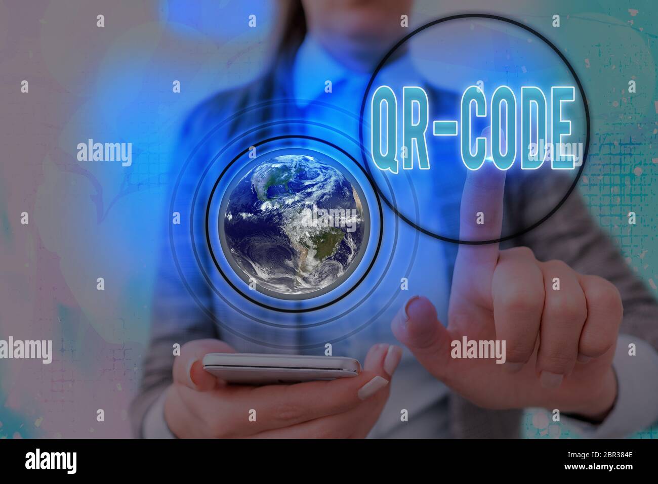 Writing note showing Qr Code. Business concept for the trademark for a ...