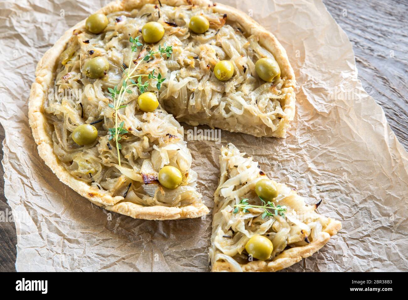 French open onion pie Stock Photo - Alamy